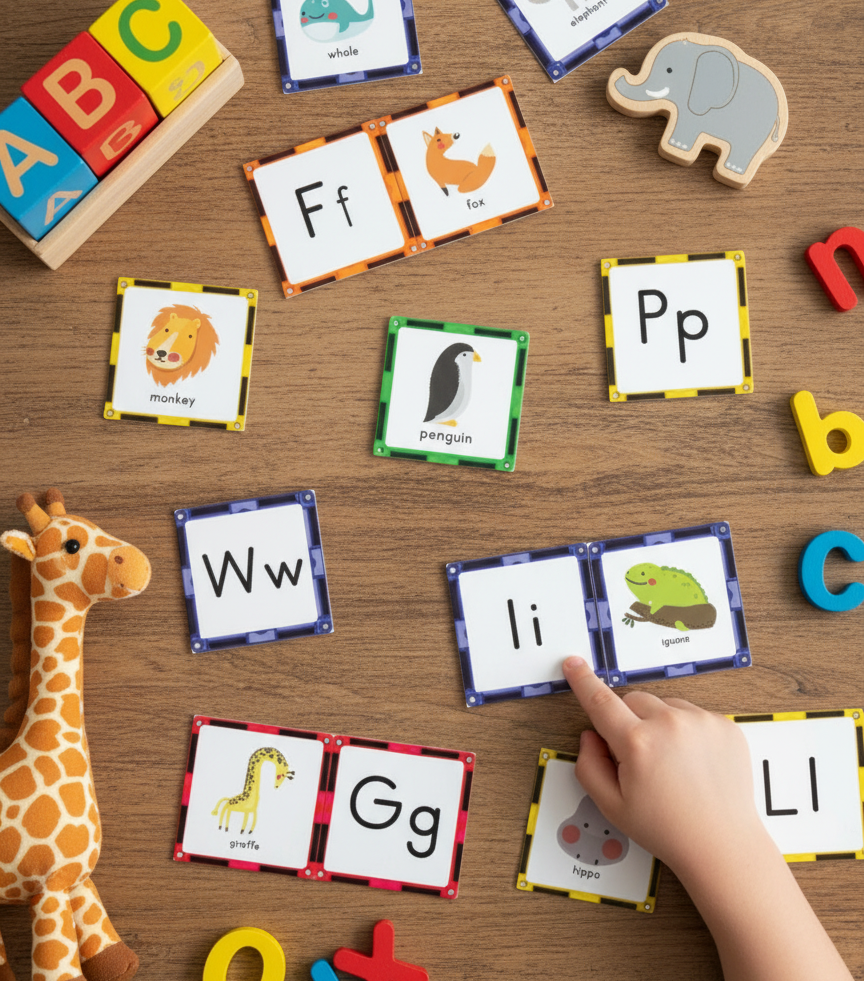 Alphabet match magnet tile toppers – Bright Brains Uk