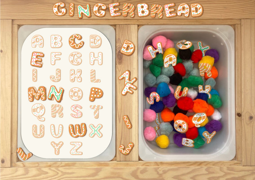 Flisat Insert - Gingerbread alphabet match activity – Bright Brains Uk
