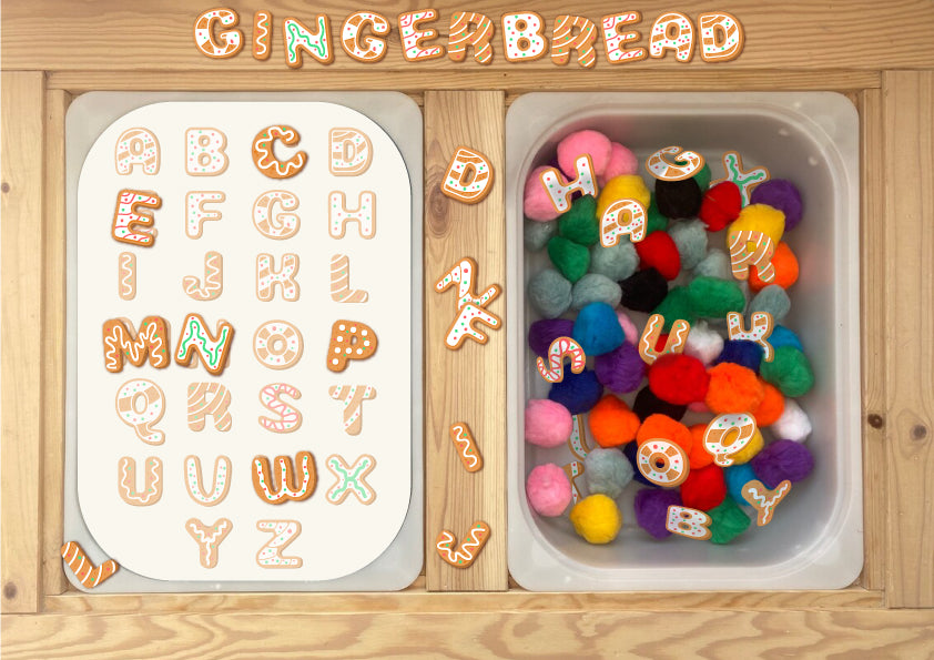 Flisat Insert - Gingerbread alphabet match activity – Bright Brains Uk
